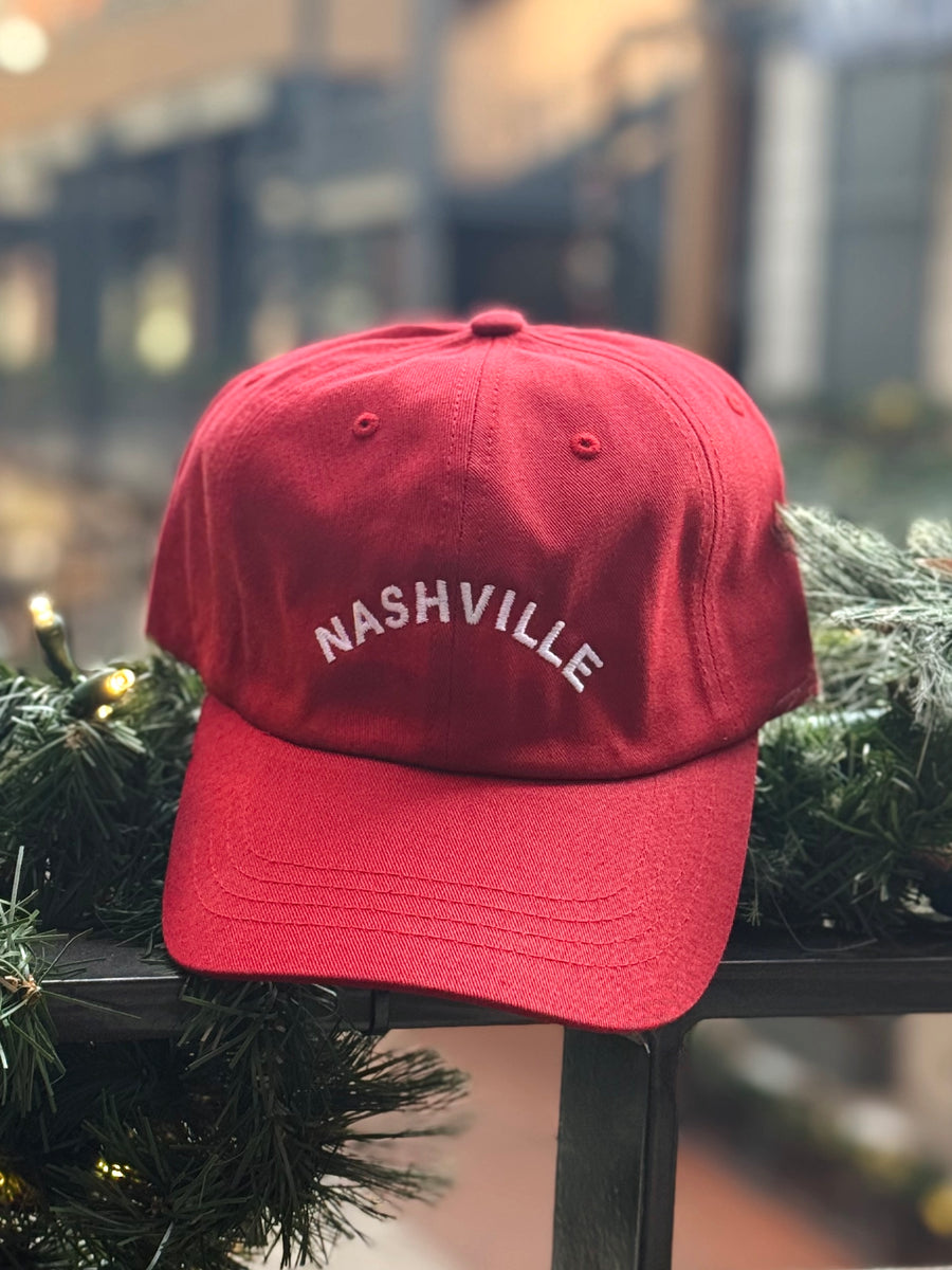 Nashville Ball Cap [Cranberry] – Music City Shop