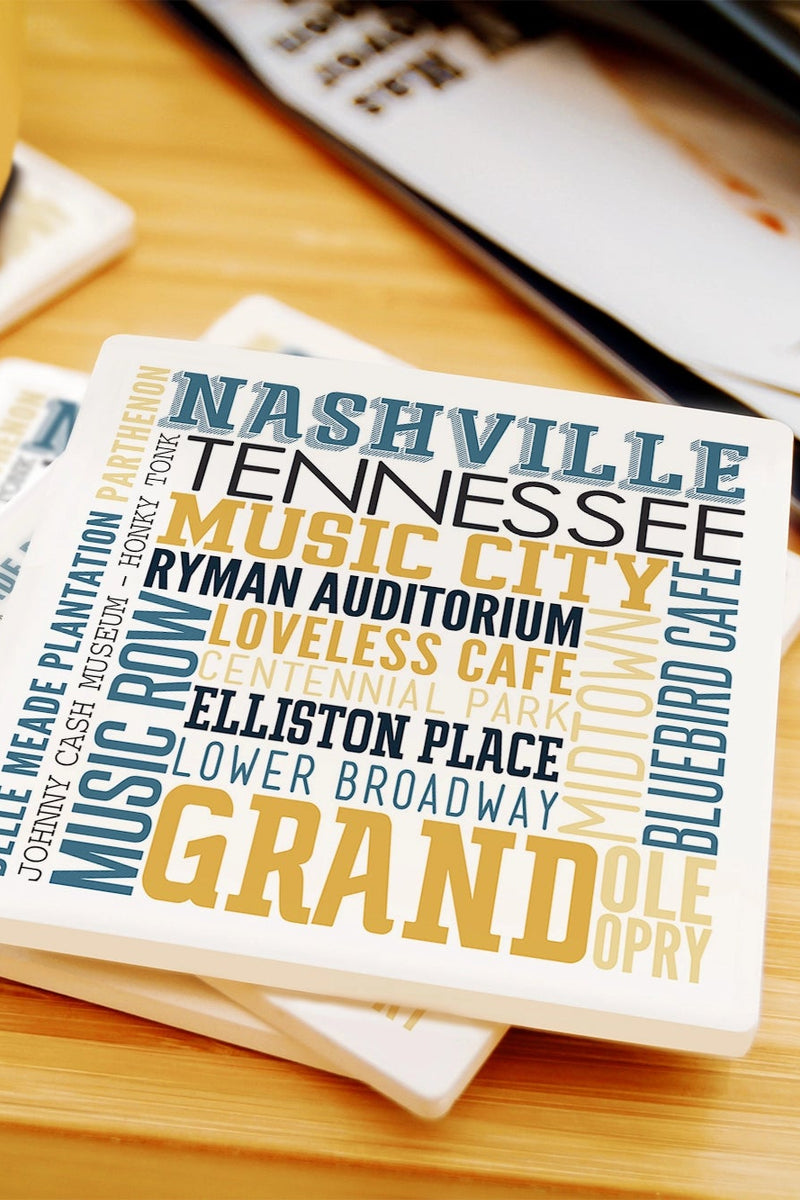 Typography Coaster – Music City Shop